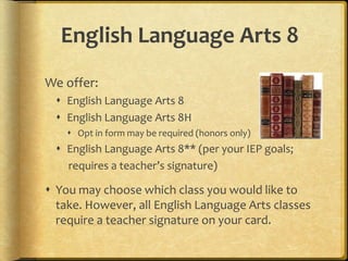 8th Course Selection Pres Pptx