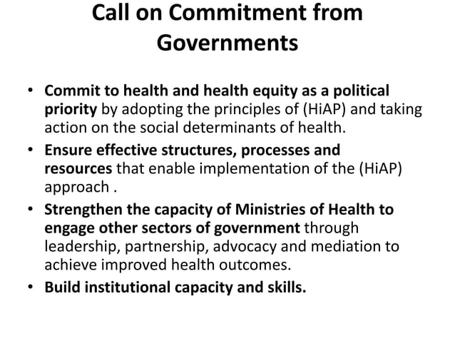 8th health promotion conference | PPTX | Political Issues & policy ...