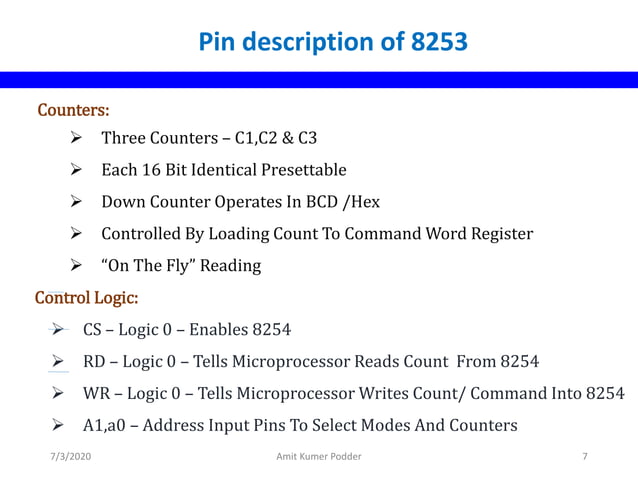 8254 Programmable Interval Timer Pptx
