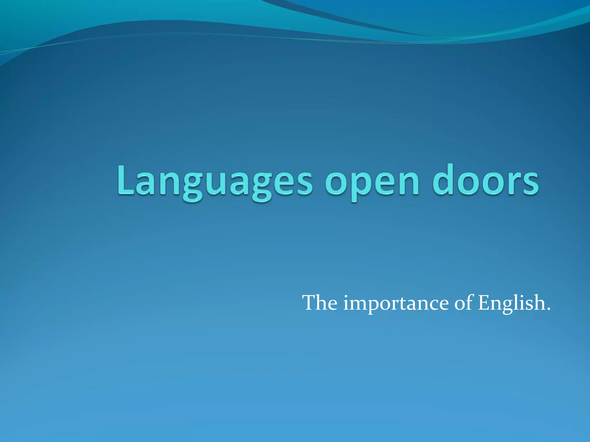 8th languages open doors | PPT