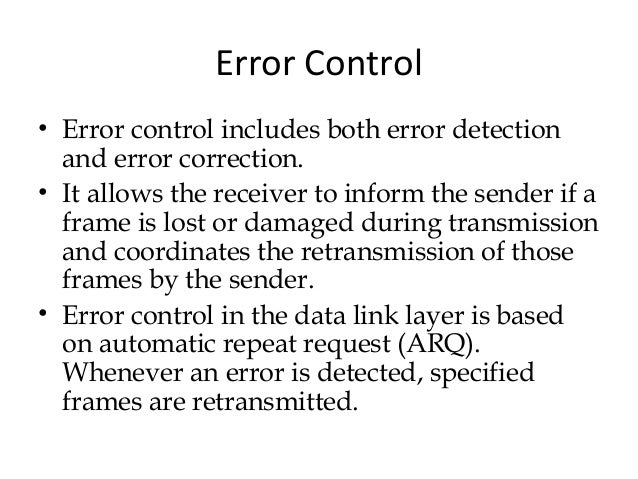 8th lec flow and error control