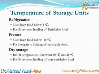 8- Freezer and Dry Storage, Who Keys to Safe Food | PPTX