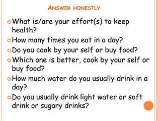 Reading About Health Topic | PPTX