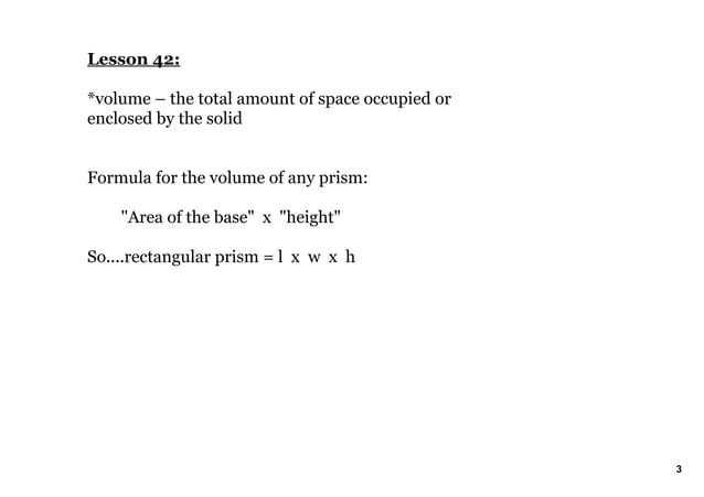 8th Pre Alg - Lesson 42 | PDF