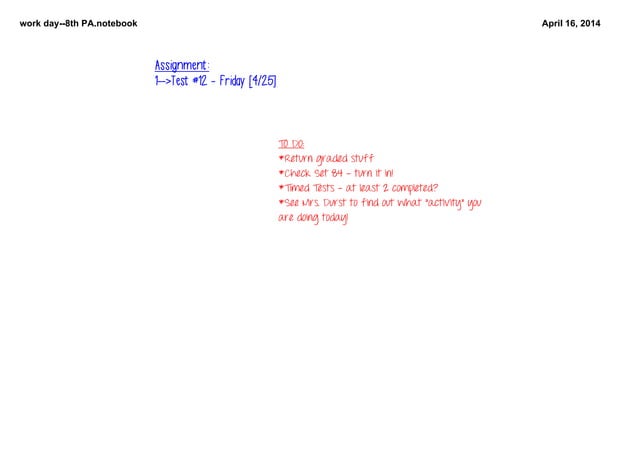 8th pre alg -april16 | PDF