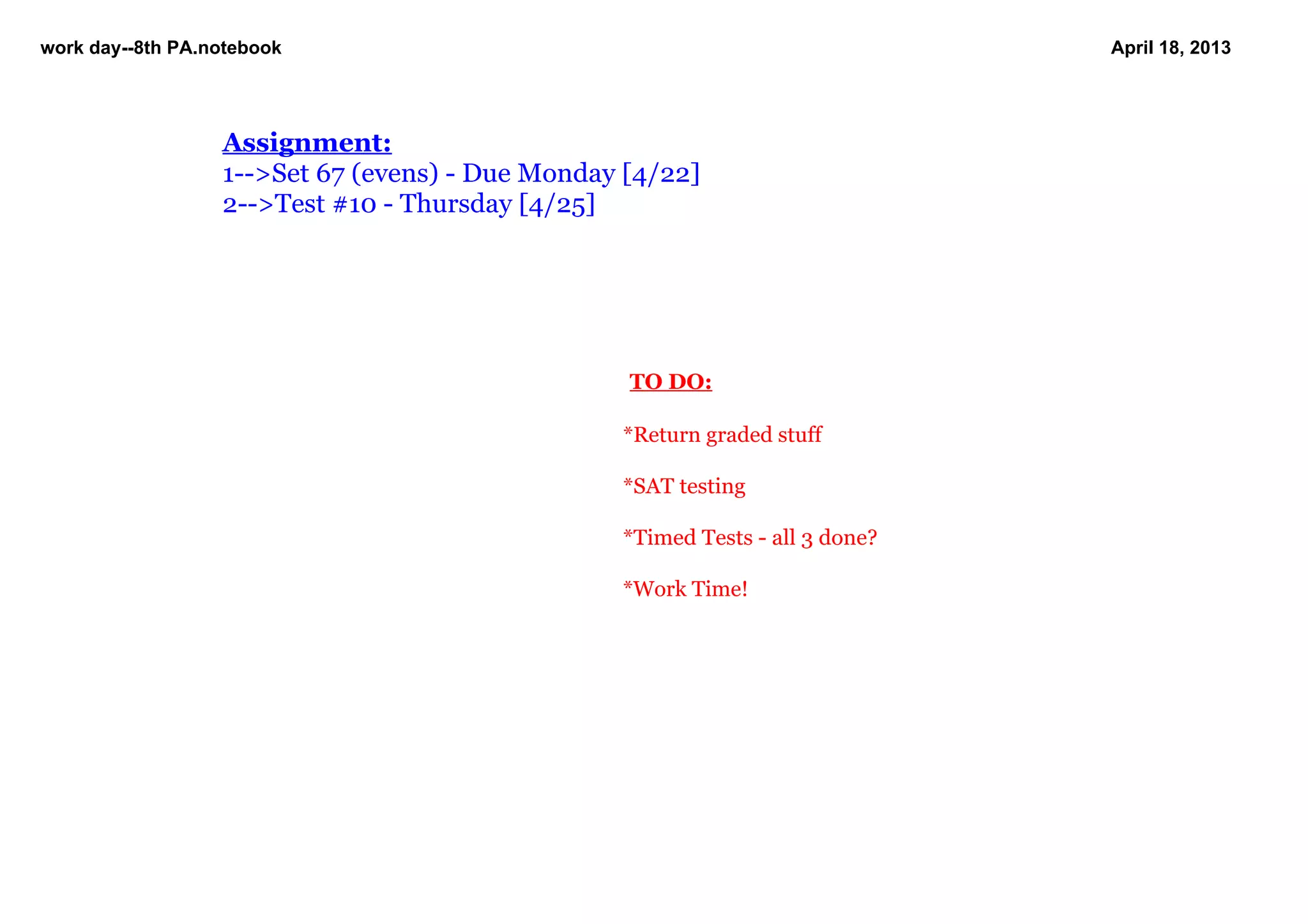 8th pre alg -april 18 | PDF