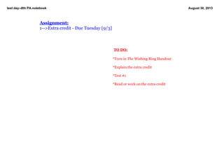 8th pre alg -aug30 | PDF | Homework and Study | Education