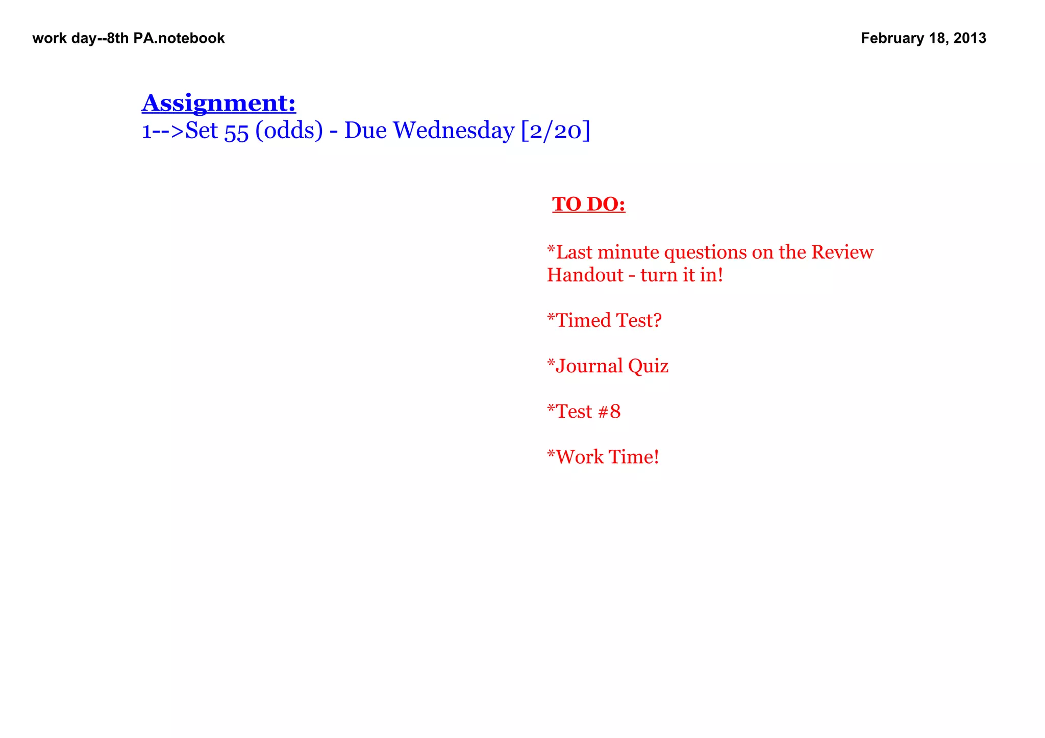 8th pre alg -feb18 | PDF