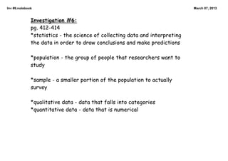 8th pre alg -inv#6--march7 | PPT