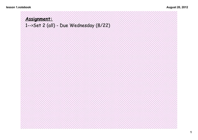 8th pre alg - L1--aug20 | PPT