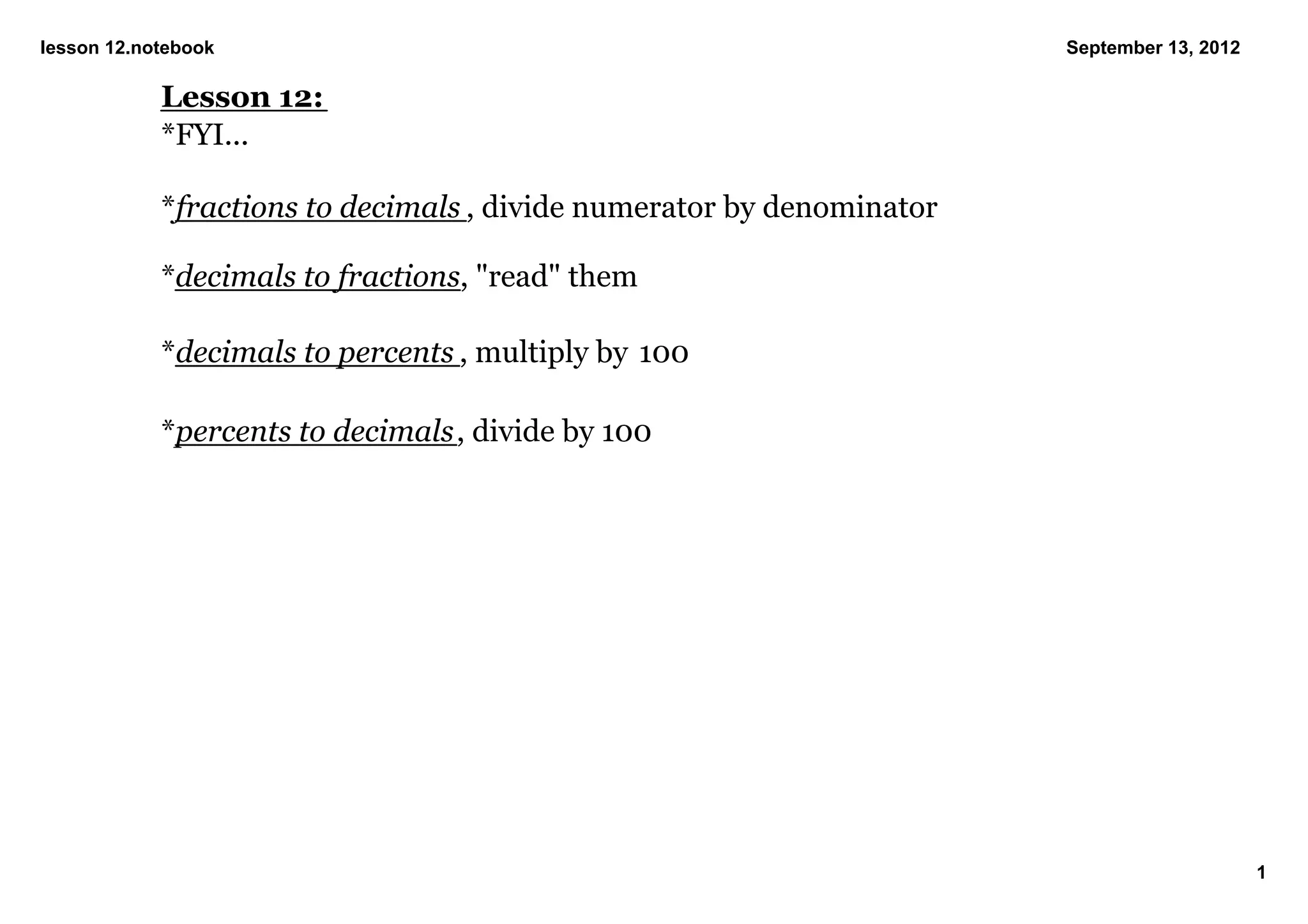 8th pre alg -L12--sept13 | PPT