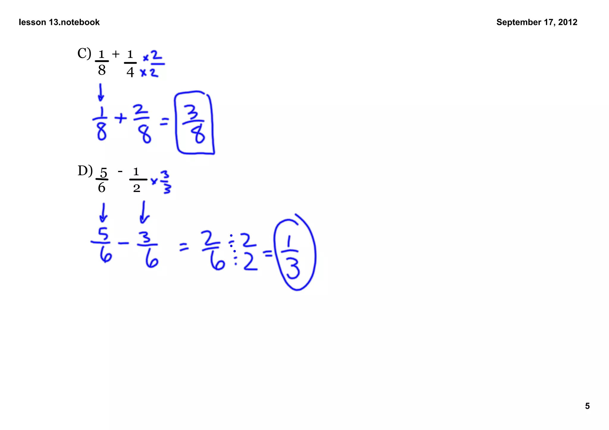 8th pre alg -L13--sept17 | PPT