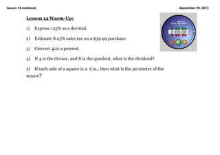 8th pre alg -l14 | PPT
