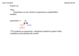 8th pre alg -l14 | PPT