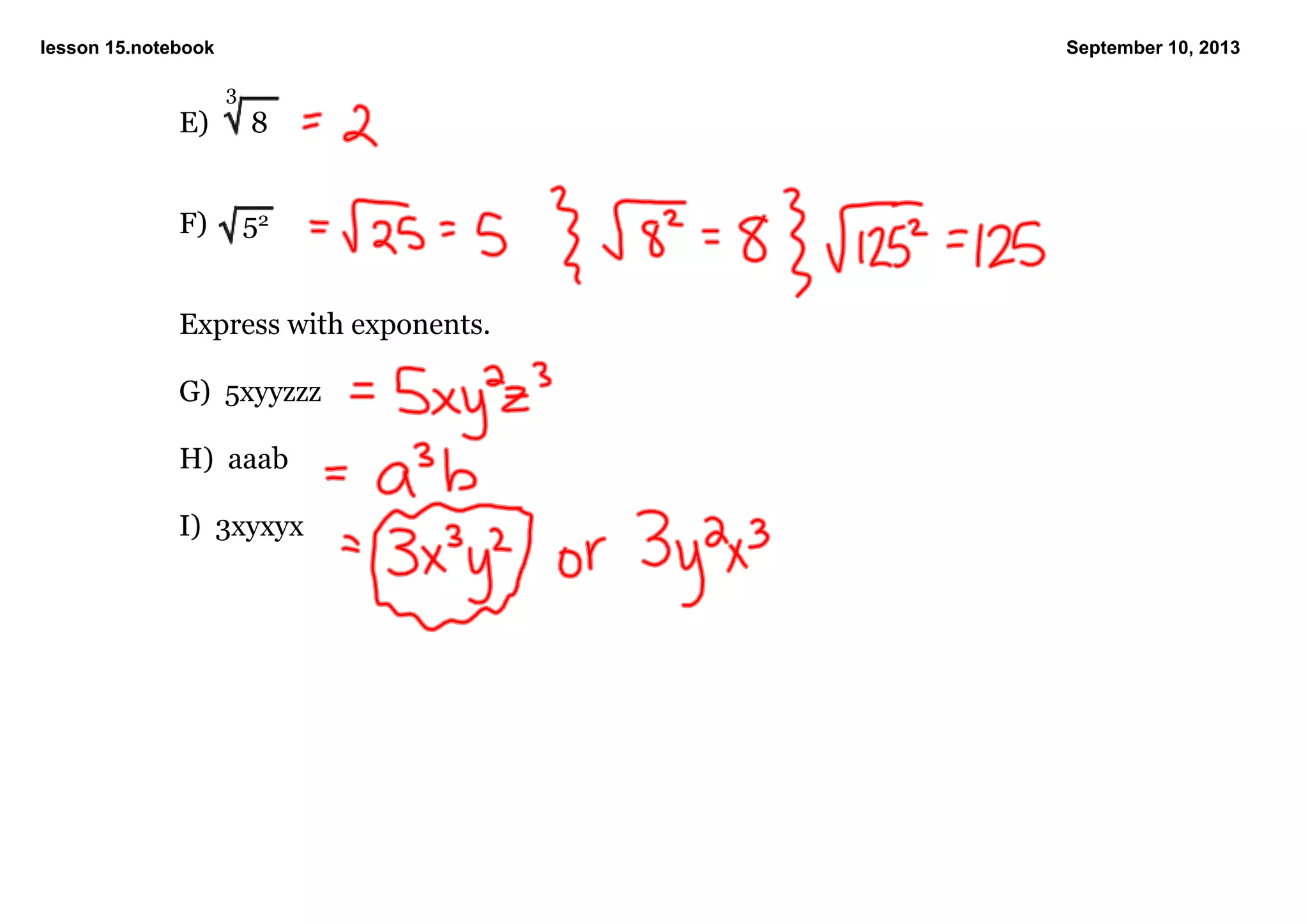 8th pre alg -l15 | PPT