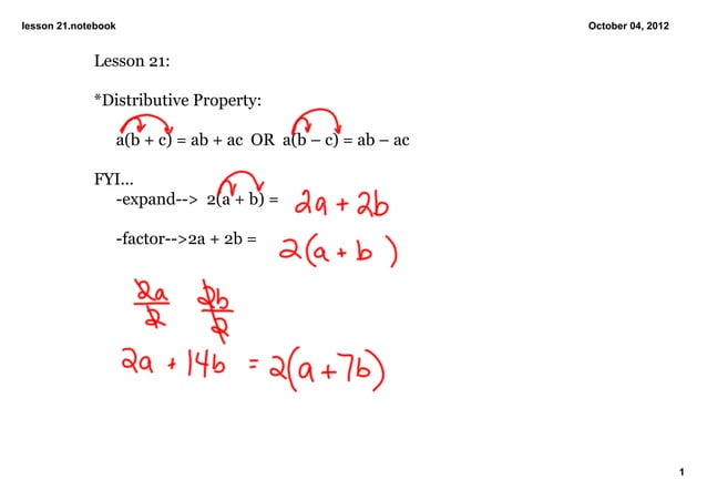 8th pre alg -l21--oct4 | PPT