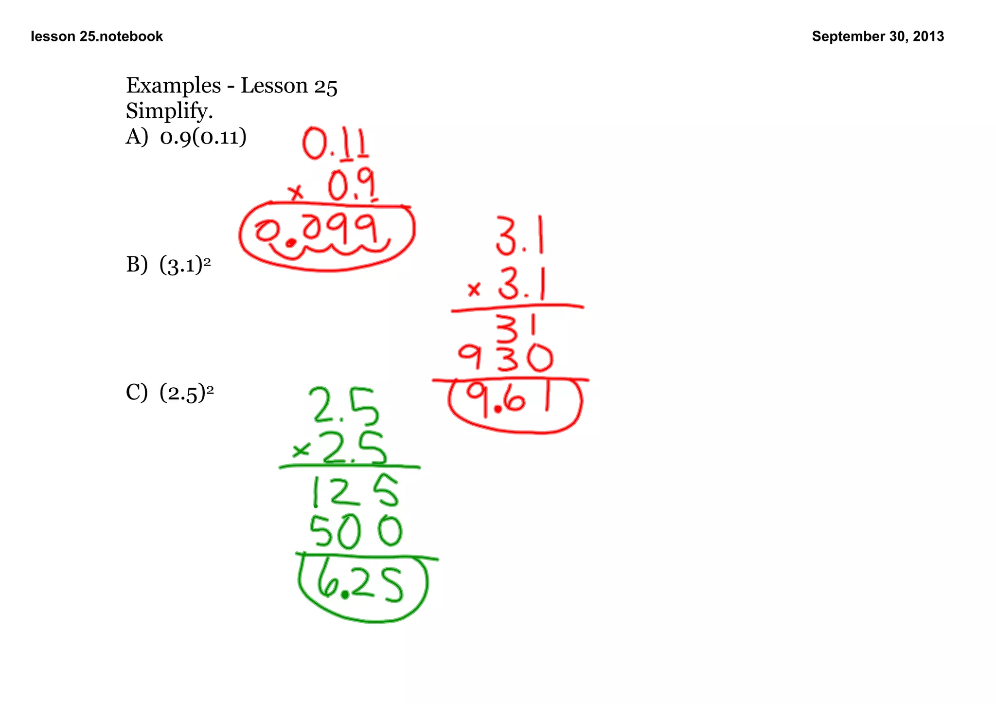8th pre alg -l25 | PDF
