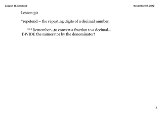 8th pre alg -l30&inv#3--nov1 | PPT | Free Download