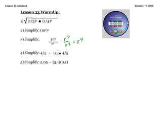8th pre alg -l33 | PDF