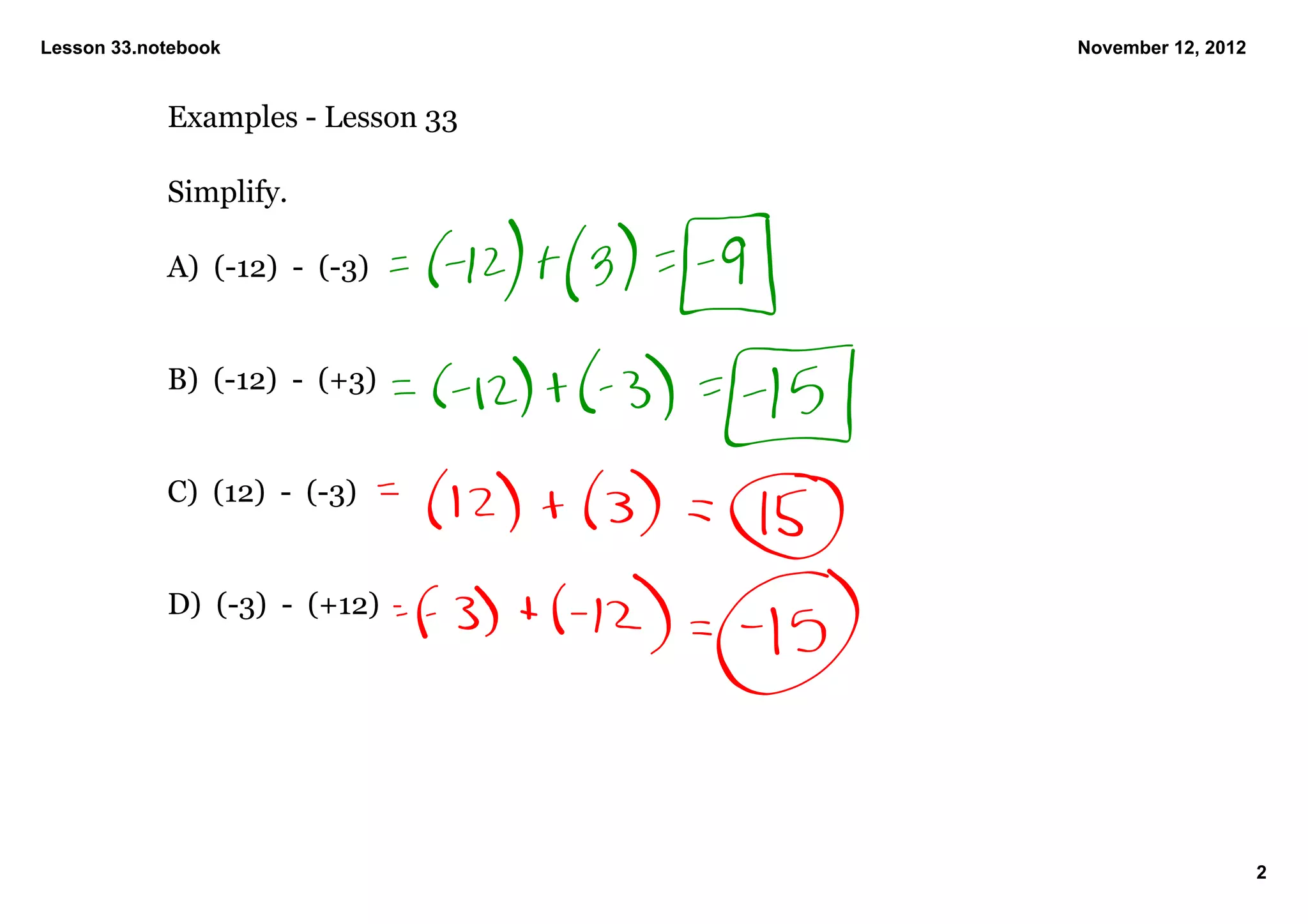 8th pre alg -l33--nov12 | PPT