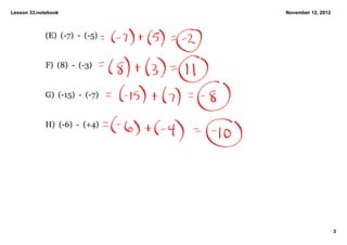 8th pre alg -l33--nov12 | PDF