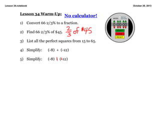 8th pre alg -l34 | PPT