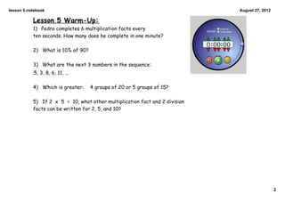 8th pre alg - L5--aug27 | PDF