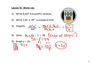 8th PreAlg - L51--Jan19 | PDF