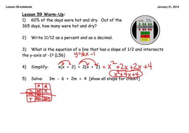 8th pre alg -l59 | PDF