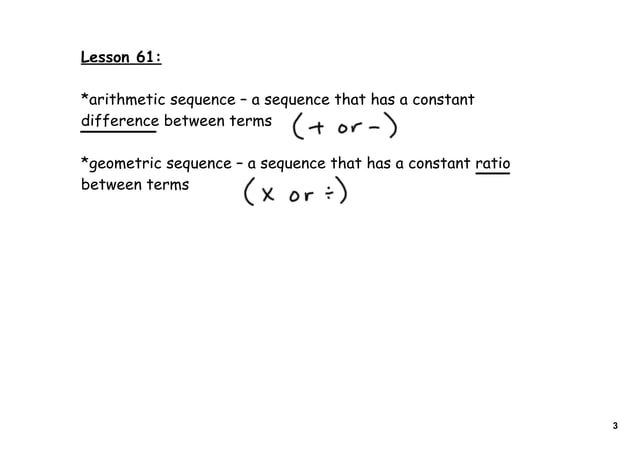 8th PreAlg - L61--Feb13 | PPT