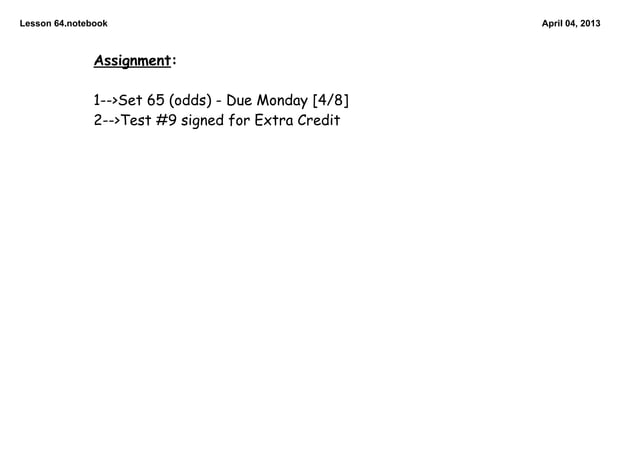 8th pre alg -l64--april4 | PPT