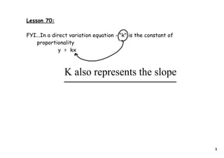 8th PreAlg - L70--March26 | PPT
