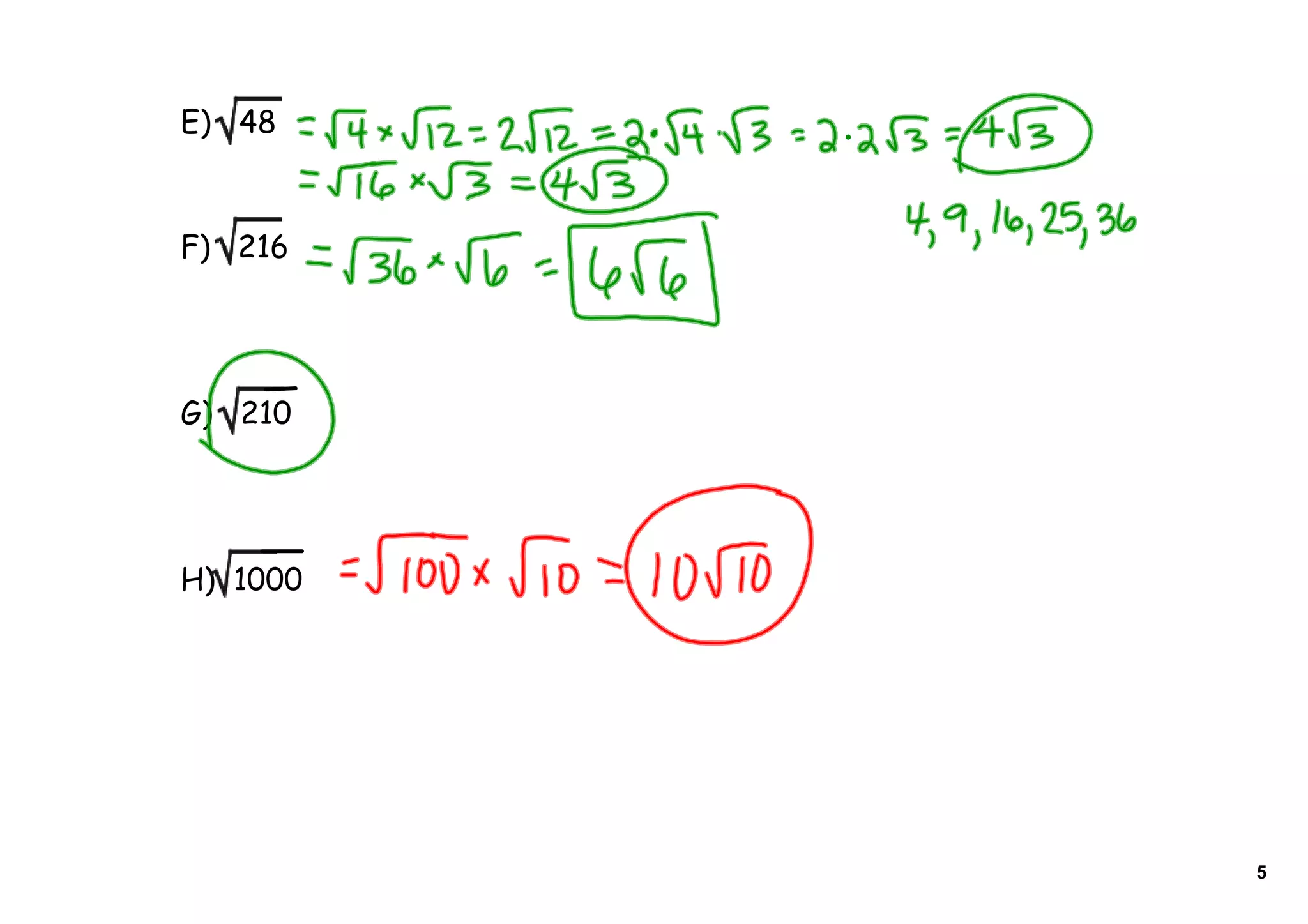 8th PreAlg - L74--April12 | PPT