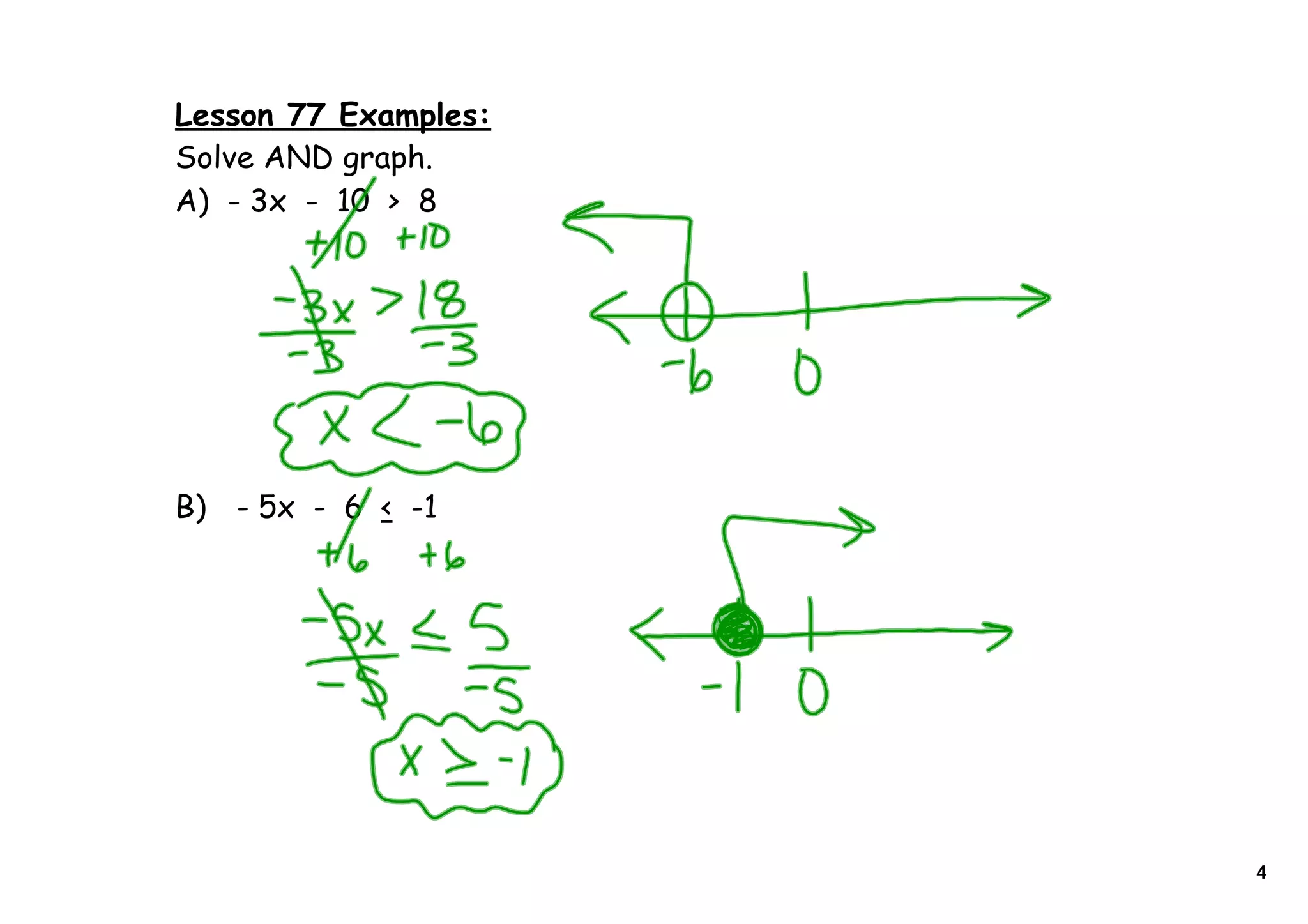 8th PreAlg - L77--April26 | PDF