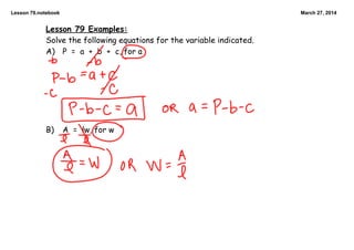 8th pre alg -l79 | PPT