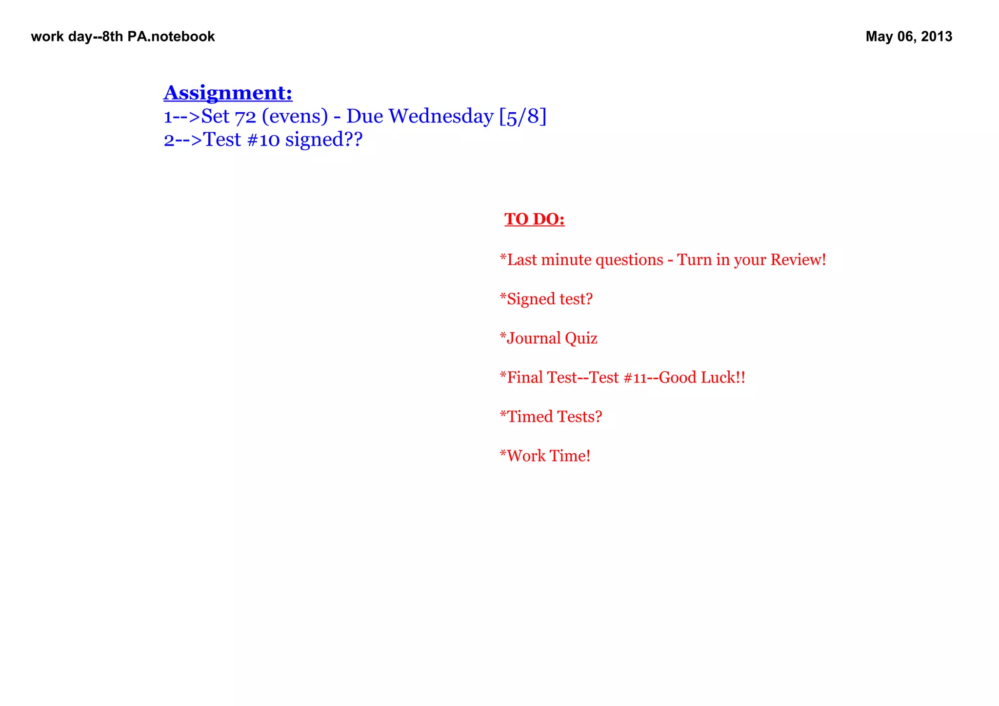 8th pre alg -may 6 | PDF