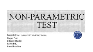Statistics-Non parametric test | PPTX