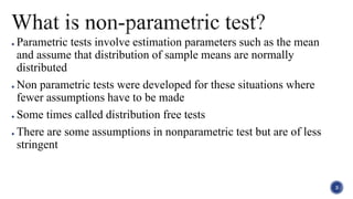 Statistics-Non parametric test | PPT