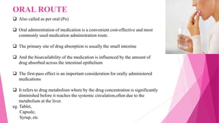 ROUTE OF DRUG ADMINISTRATION | PPTX