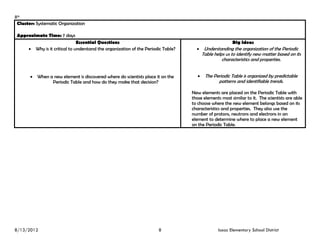 8th Grade Science Map revised | PDF