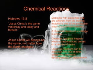 8th Grade Science Review Bible Integration | PPT