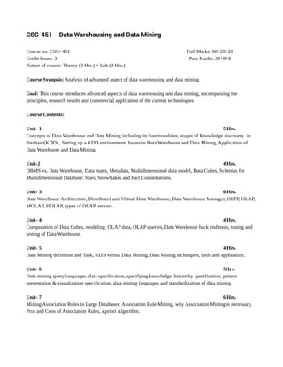 8th semester syllabus b sc csit-pawan kafle | PDF