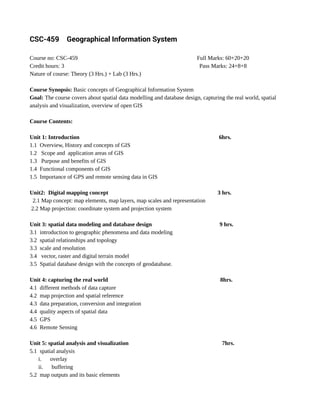 8th semester syllabus b sc csit-pawan kafle | PDF