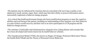 Elements of behavioural modification for cardiovascular risk factor ...
