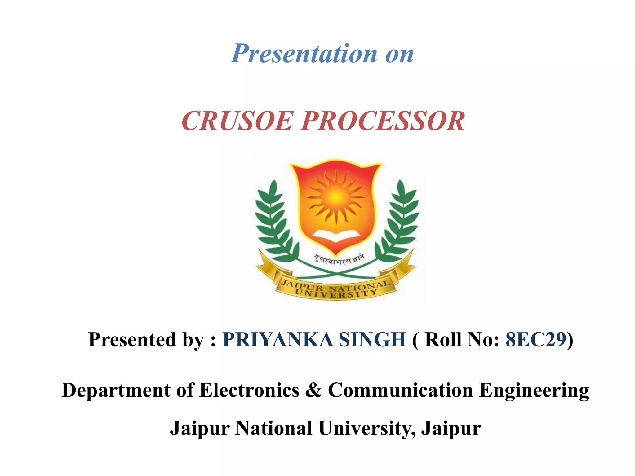 Crusoe processor | PPTX