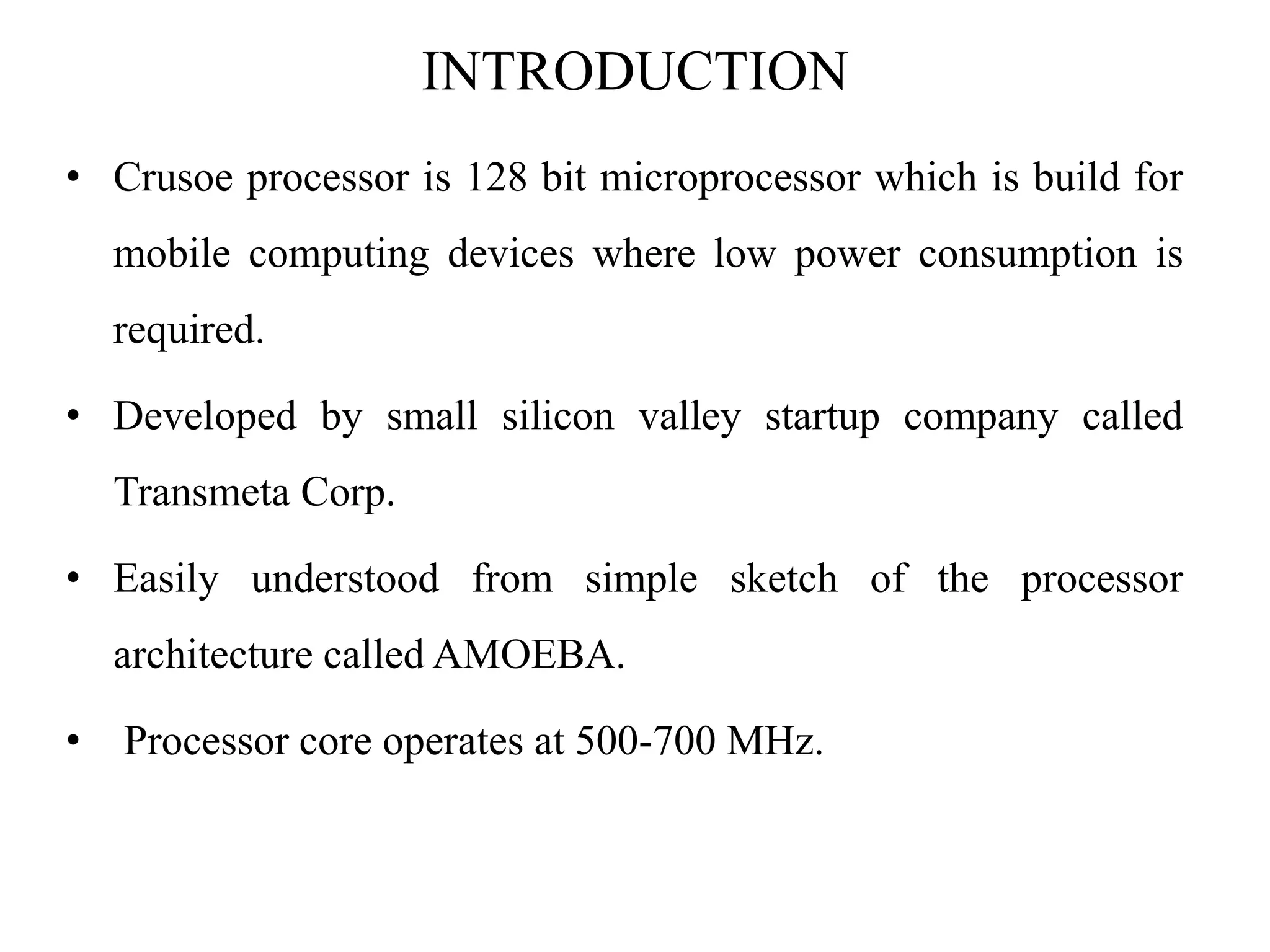 Crusoe processor | PPTX