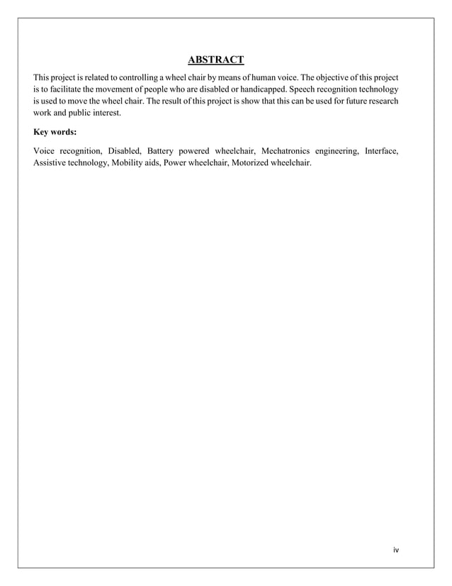 Voice Control Wheelchair Pdf Computer Peripherals Computing