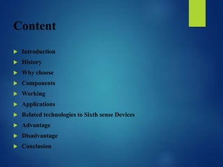 powerpoint presentation on sixth sense Technology | PPTX
