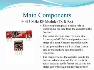 Smart shopping trolley using rfid and remote controlling | PPTX