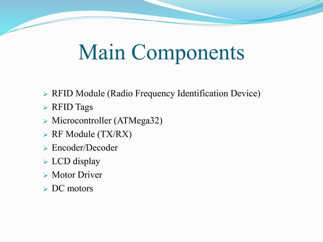 Smart shopping trolley using rfid and remote controlling | PPTX